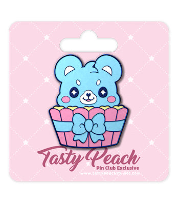 Aoikuma Cupcake Kofi Pin Club Enamel Pin – Tasty Peach Studios