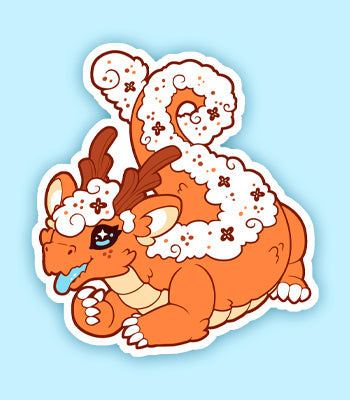 Chai Tea Dragon Vinyl Sticker – Tasty Peach Studios