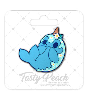 Spring Daisy Nomwhal Kofi Pin Club Enamel Pin – Tasty Peach Studios