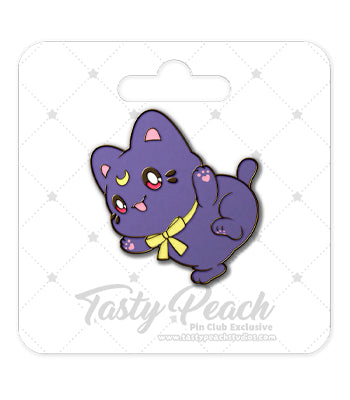 Moon Meowchi Kofi Pin Club Enamel Pin – Tasty Peach Studios